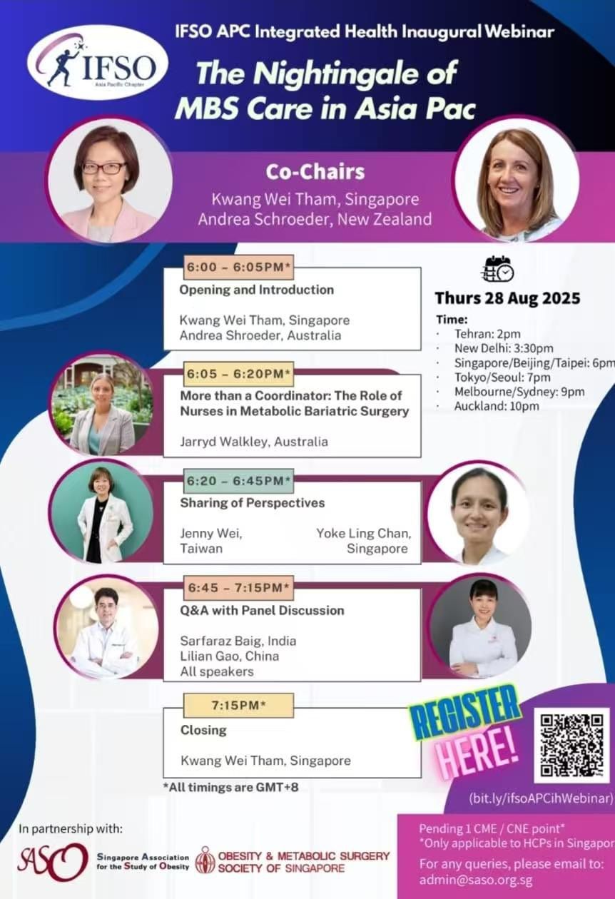 IFSO APC -The Nightingale of MBS Care in Asia Pac - TSMBS 台灣代謝及減重外科醫學會